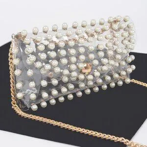 BB Boutique | Bags | Rhinestone Clear Belt Bag Wchain | Poshmark
